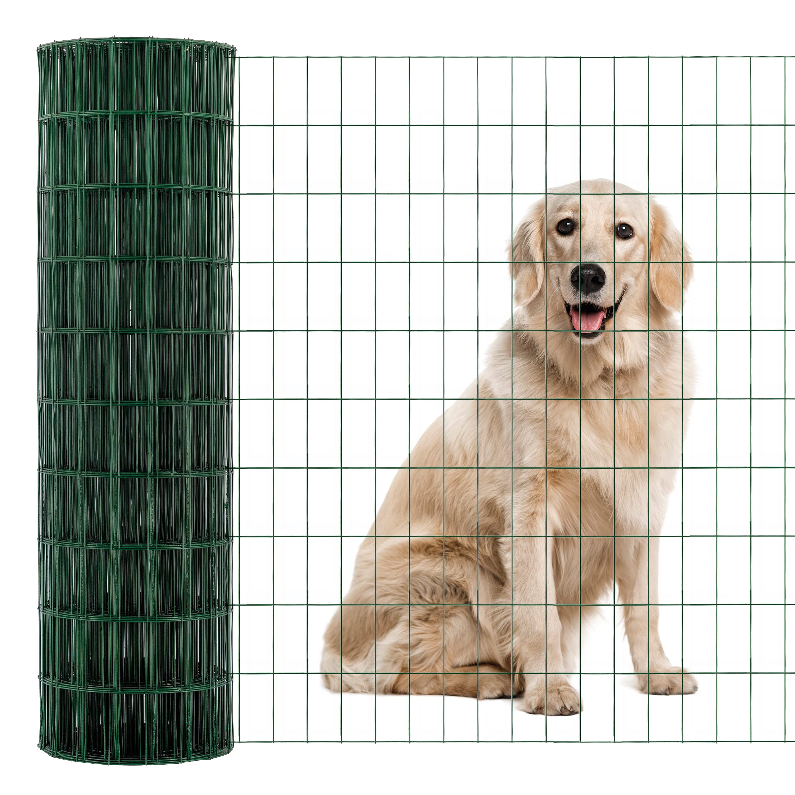 The Mesh Company Garden Fencing Mesh Green PVC Coated Galvanised Steel ...