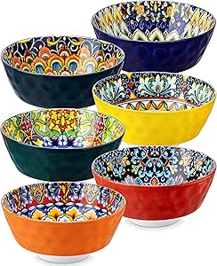 Amazon.com | vancasso SIMI Plates and Bowls Set of 6, 10.5 inch Dinner ...