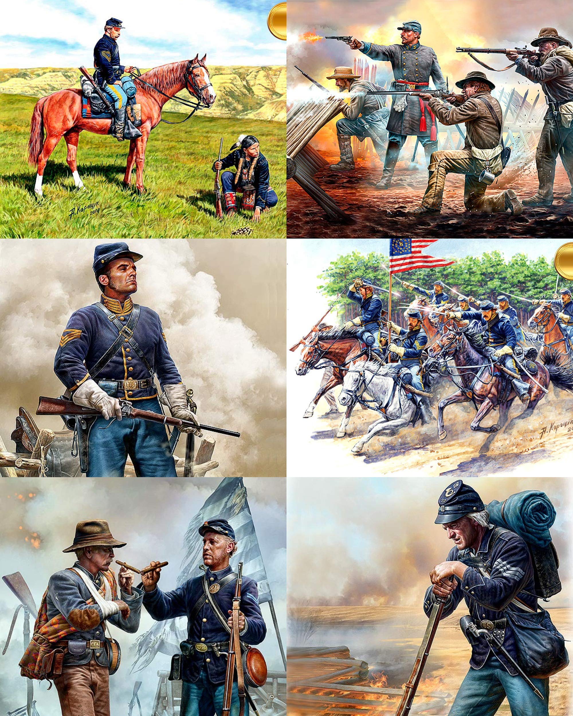 Bundle LOT of American Civil WAR Series 6 Plastic Kits 1/35 Master Box ...