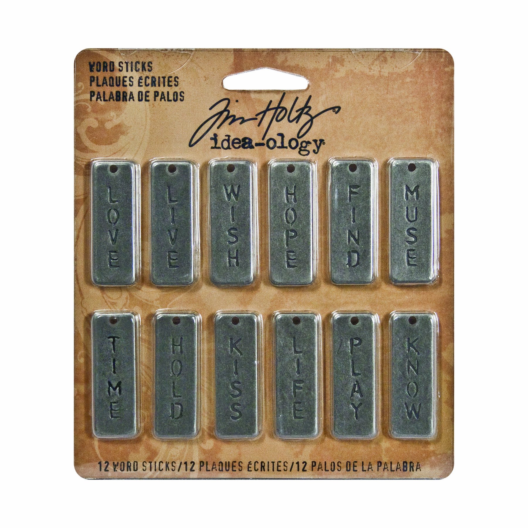 Amazon.com: Metal Word Sticks by Tim Holtz Idea-ology, 12 Sticks per ...