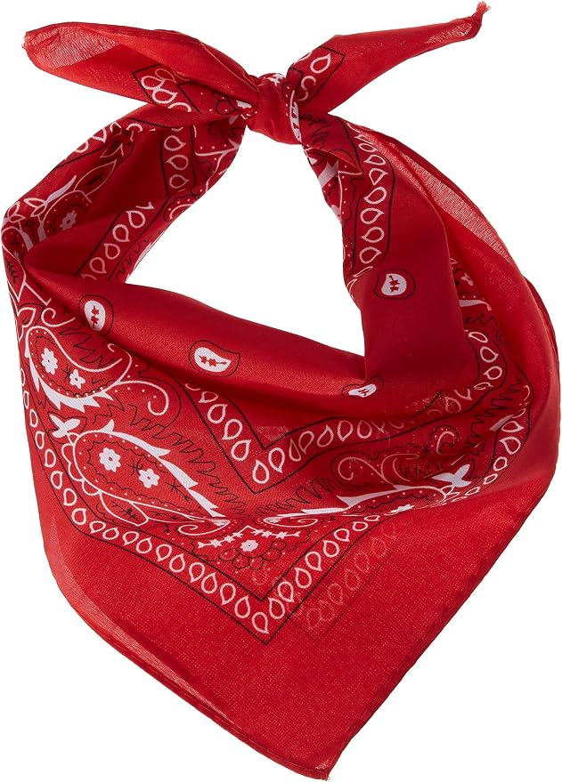 Amazon.com: Vibrant Red Premium Bandana - 20 x 20 (Pack of 12) - Soft ...