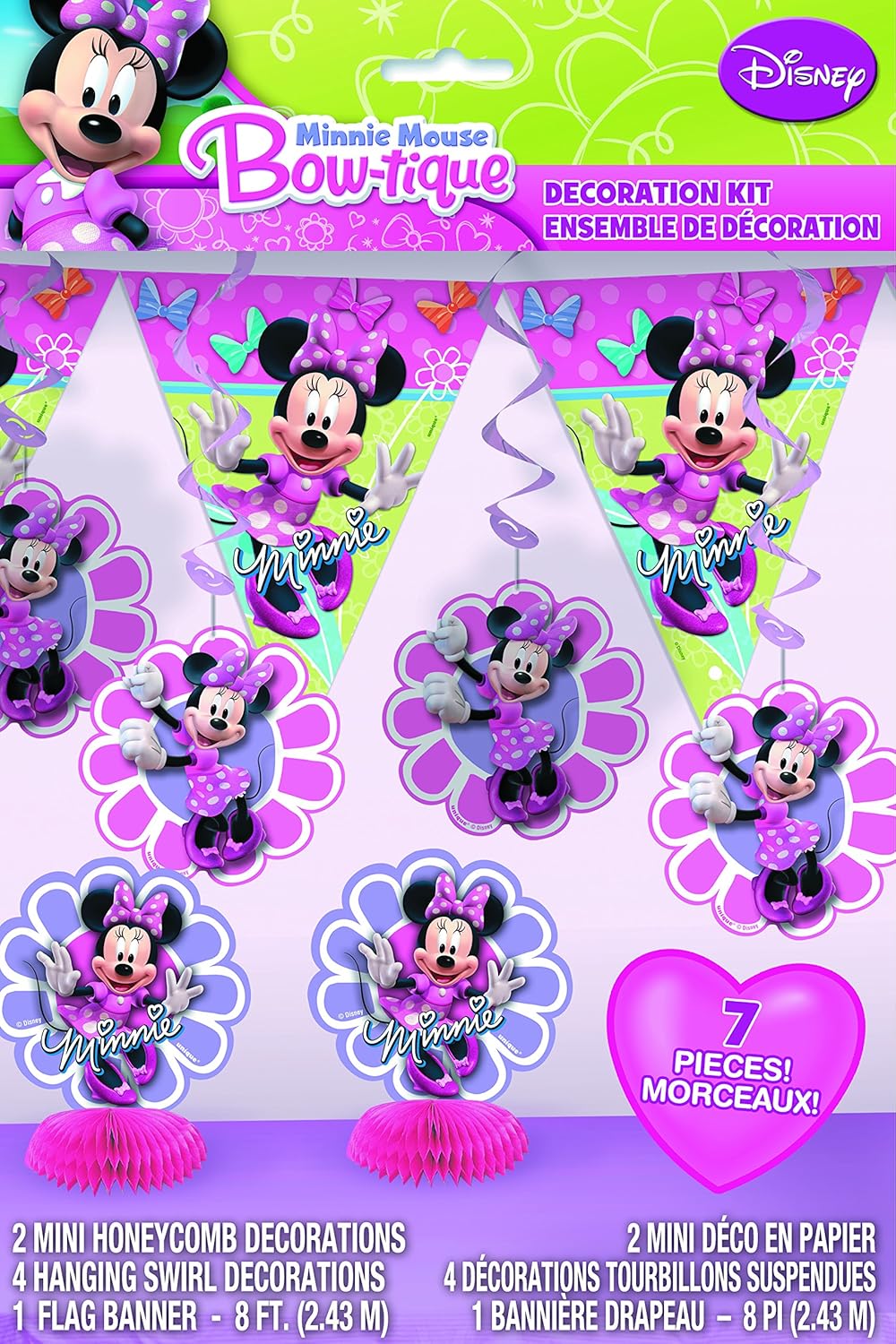Amazon.com: Minnie Mouse Bow-tique Decoration Kit - 7 Pcs Unique : Toys ...