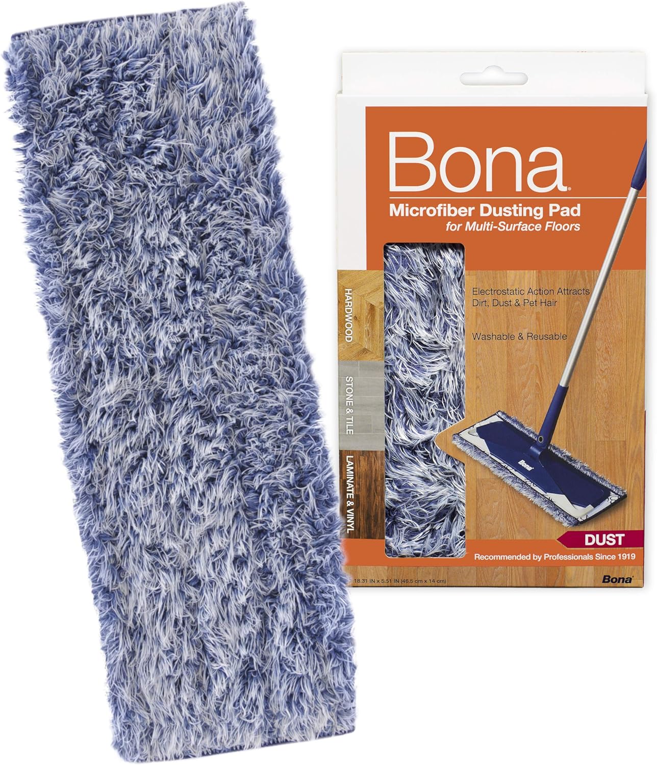 Amazon.com: Bona Microfiber Dusting Pad, for Hardwood and Hard-Surface ...