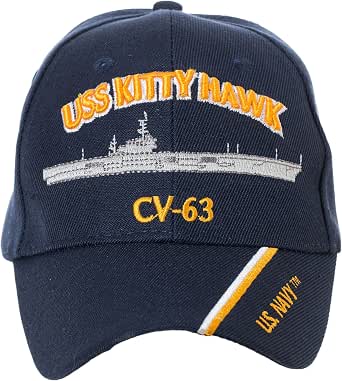 Amazon.com: Officially Licensed USS Kitty Hawk CV-63 Embroidered Navy ...