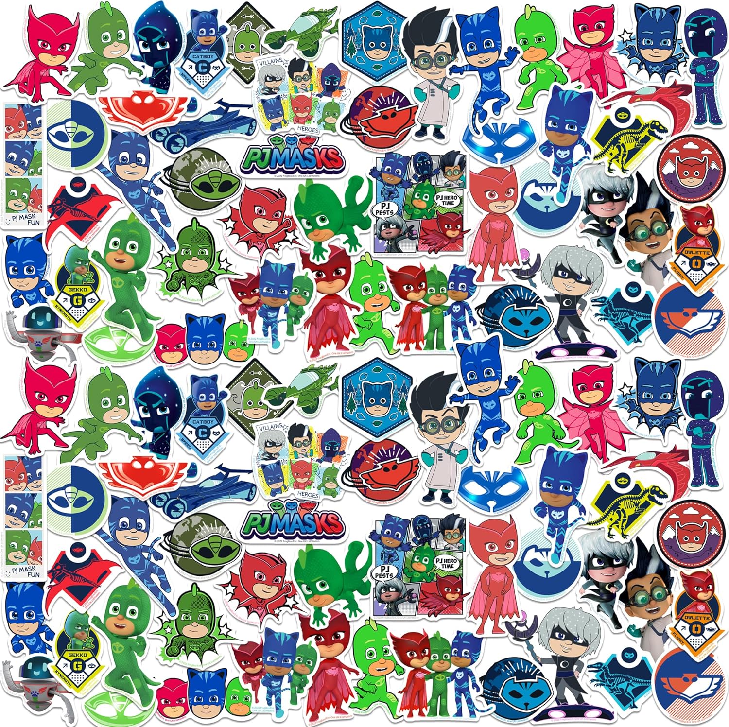 Amazon.com: PJ Masks Vinyl Large Deluxe Stickers Variety Pack - Laptop ...