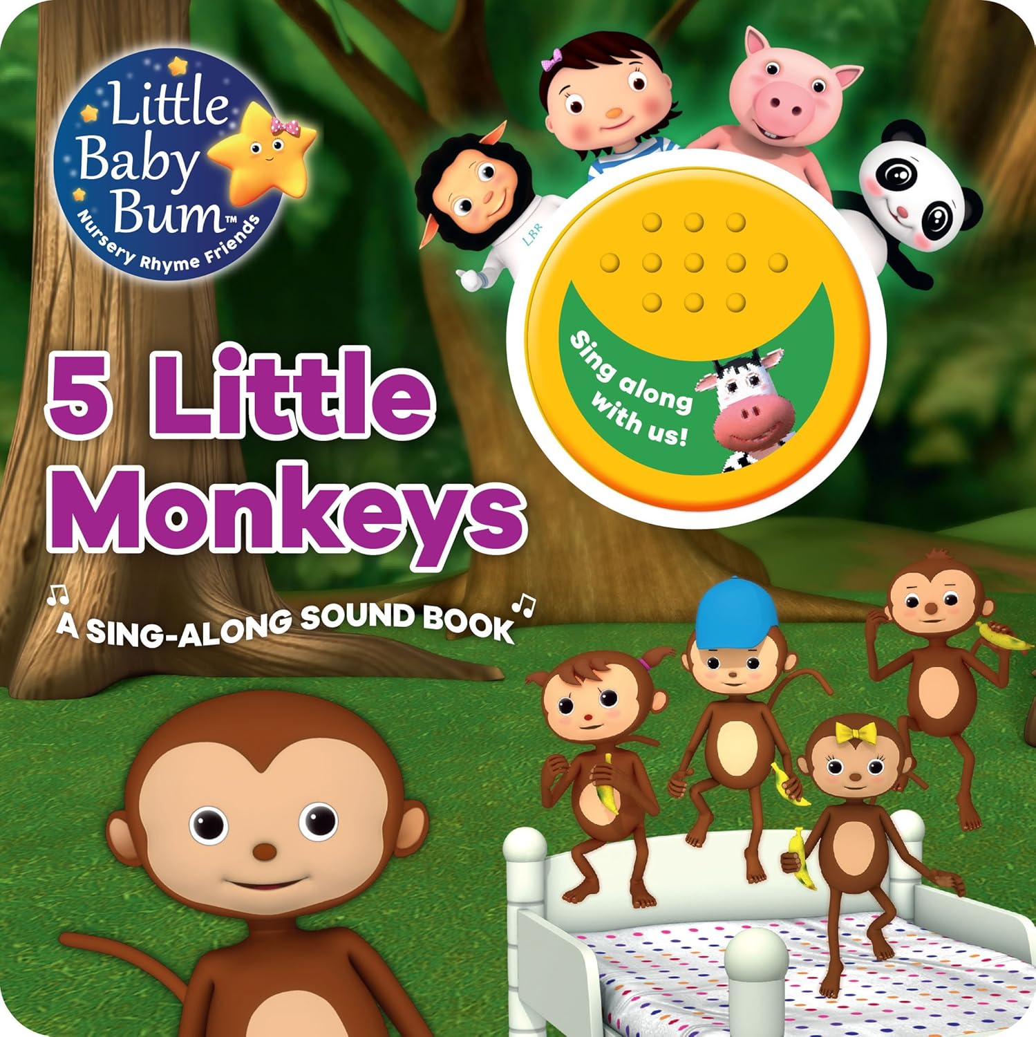 Amazon.com: Little Baby Bum 5 Little Monkeys: A Sing-along Sound Book ...