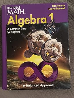 Amazon.com: BIG IDEAS MATH Algebra 1: Common Core Student Edition 2014: 9781608404520: HOUGHTON ...