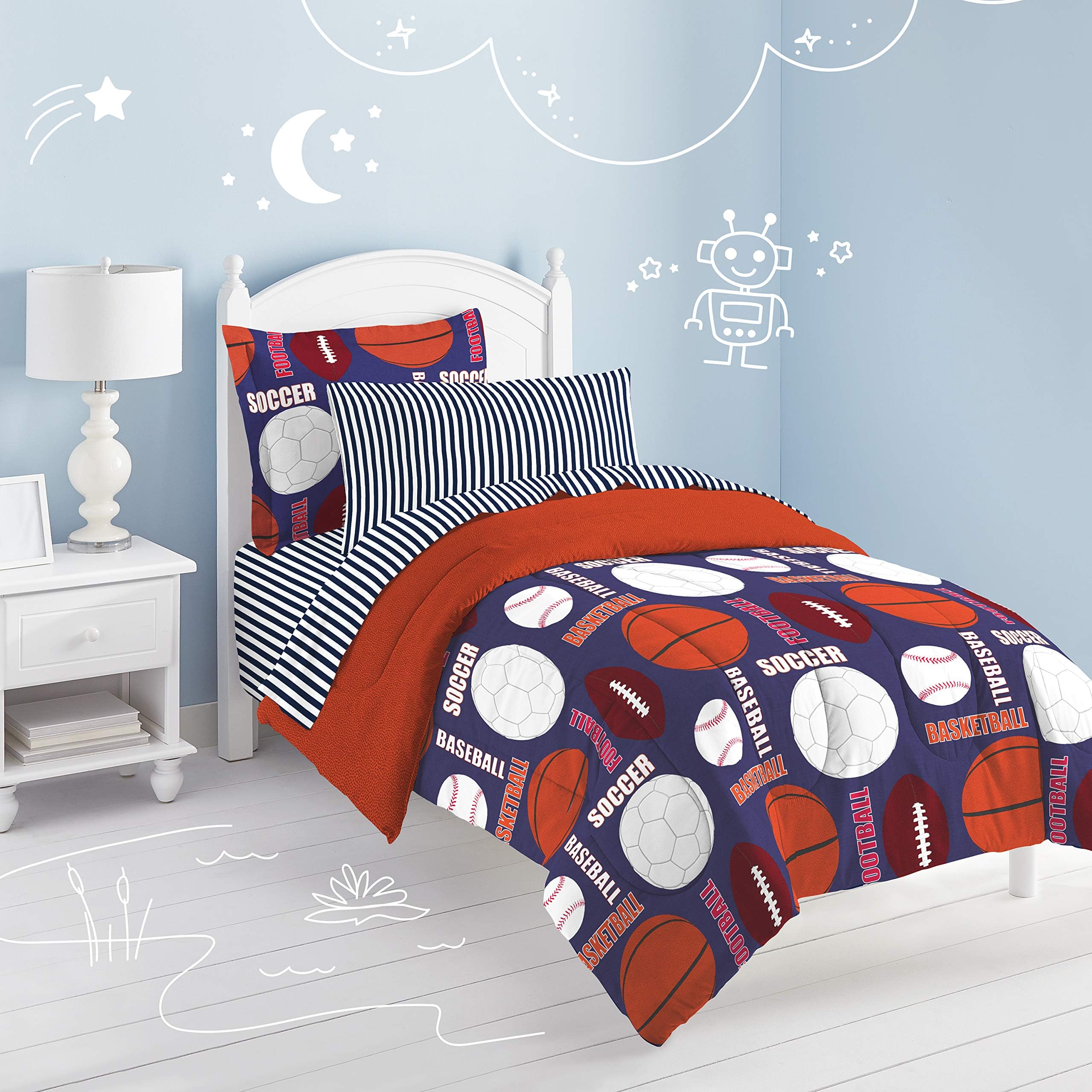 Amazon.com: A Nice Night Sports Ball Plaid Patchwork for Boys ...