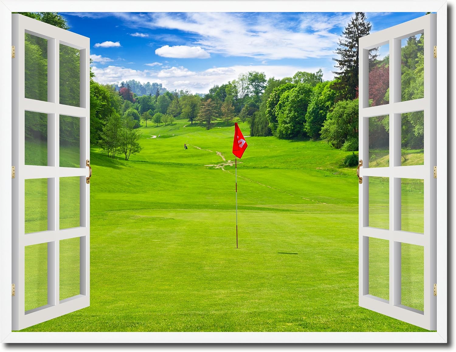 Amazon.com: Landscape Golf Field Picture French Window Art, 28" x 37 ...