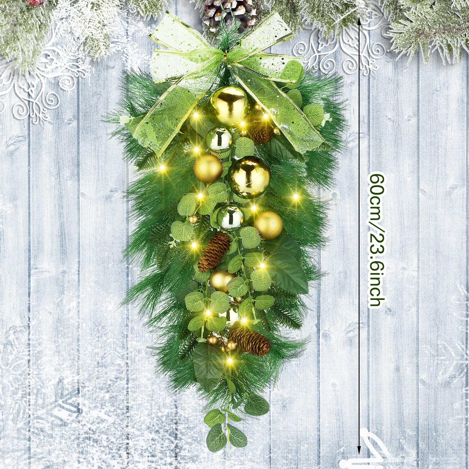 Elegant Swag Outdoor Christmas Lights Lighted Christmas Decoration