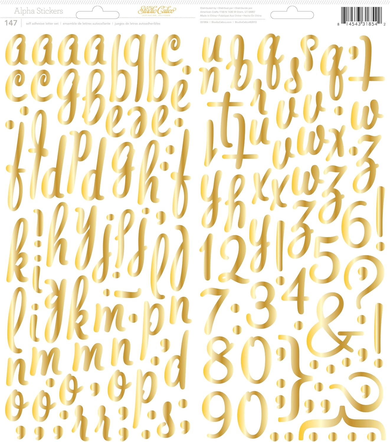 Amazon.com: Studio Calico 147-Piece Lemon Lush Alpha Cursive Lullaby ...