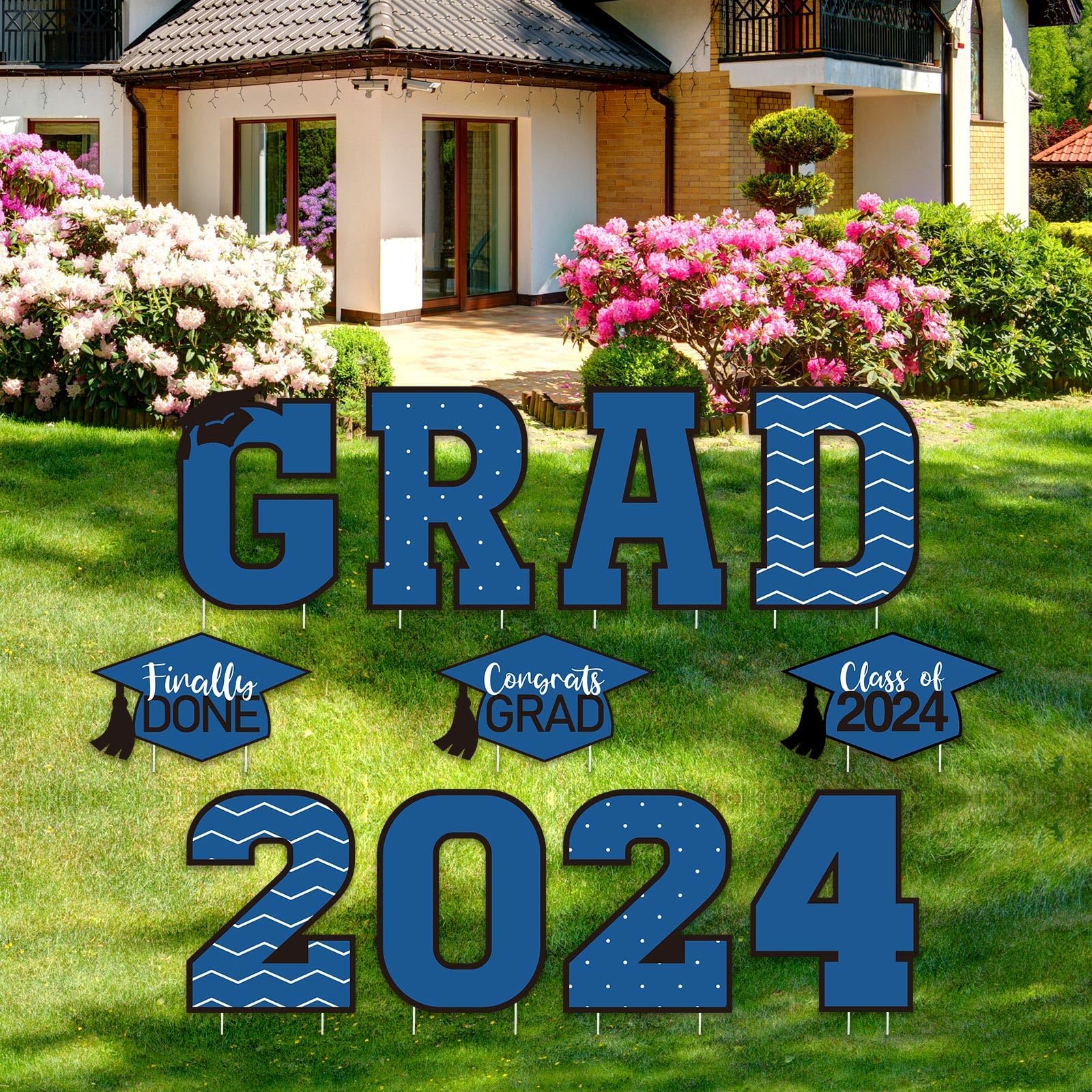 Amazon.com : Mosoan 2024 Graduation Decorations Yard Sign - 8PCS Large ...