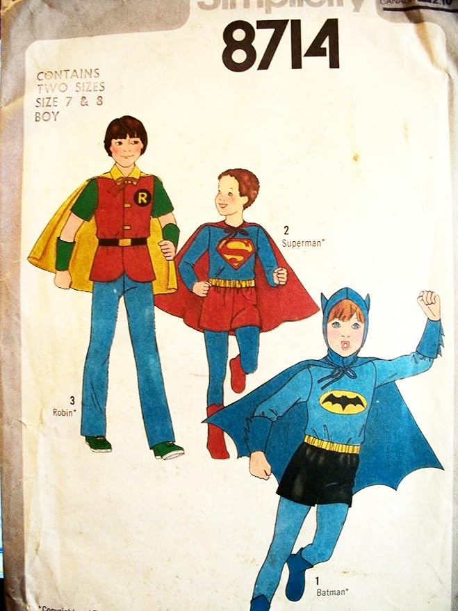 Amazon.com: Rare, OOP 1978 Simplicity 8714 Child's Costume Sewing ...