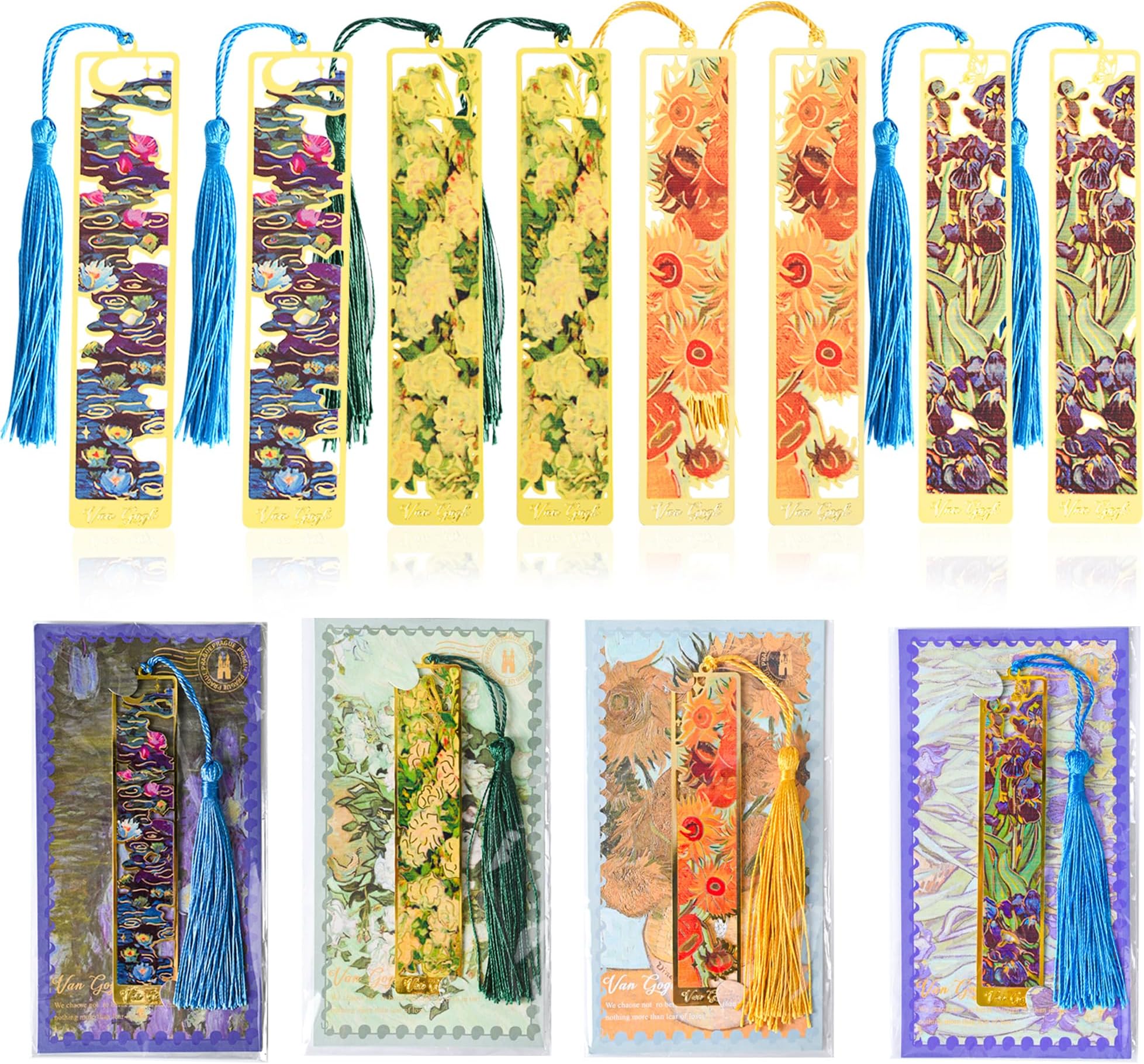 Amazon.com: 4-Pack Metal Golden Hollow Inspirational Bookmarks with ...