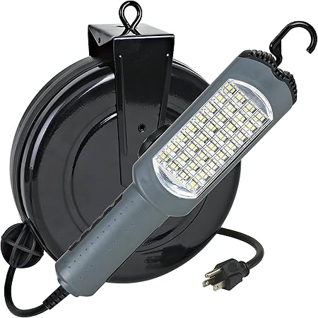 Alert ProReel 5030AM Retractable Cord Reel w/LED Work Light | 30' - 16/ ...