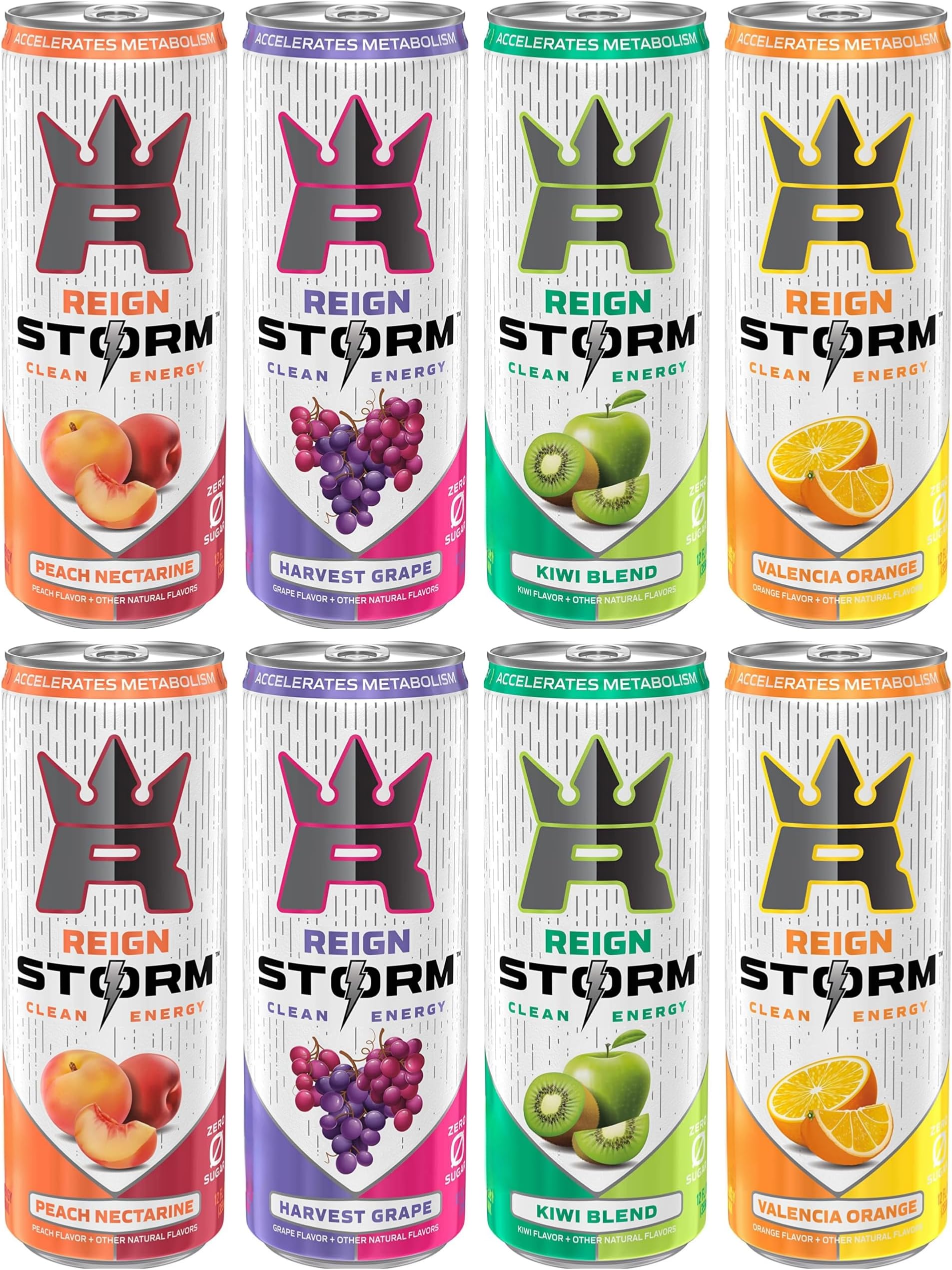 Amazon.com : REIGN Storm Fitness & Wellness Energy Drink 4 Flavor ...