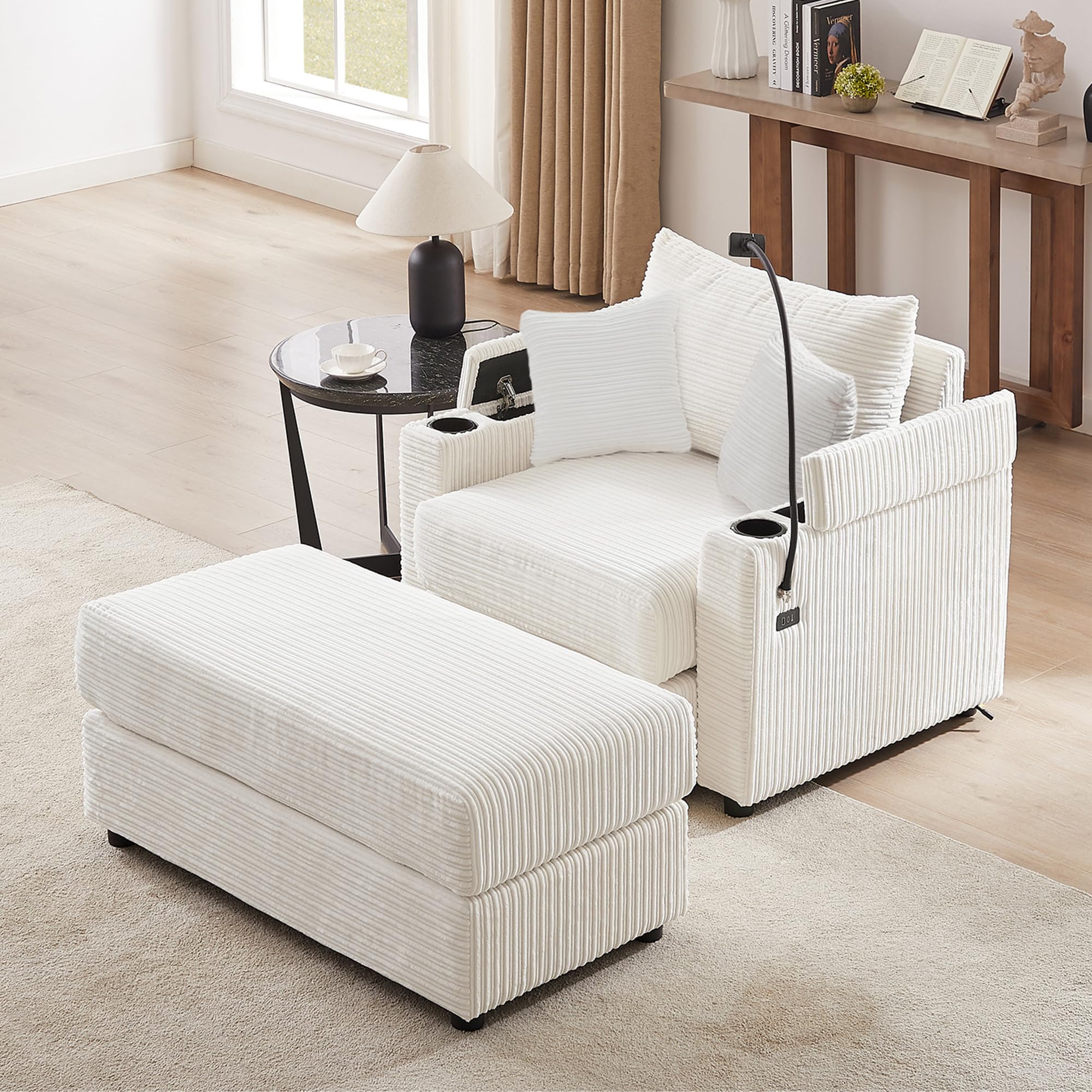 Amazon.com: Merax Modern Upholstered Indoor Chaise Lounge with A Phone ...