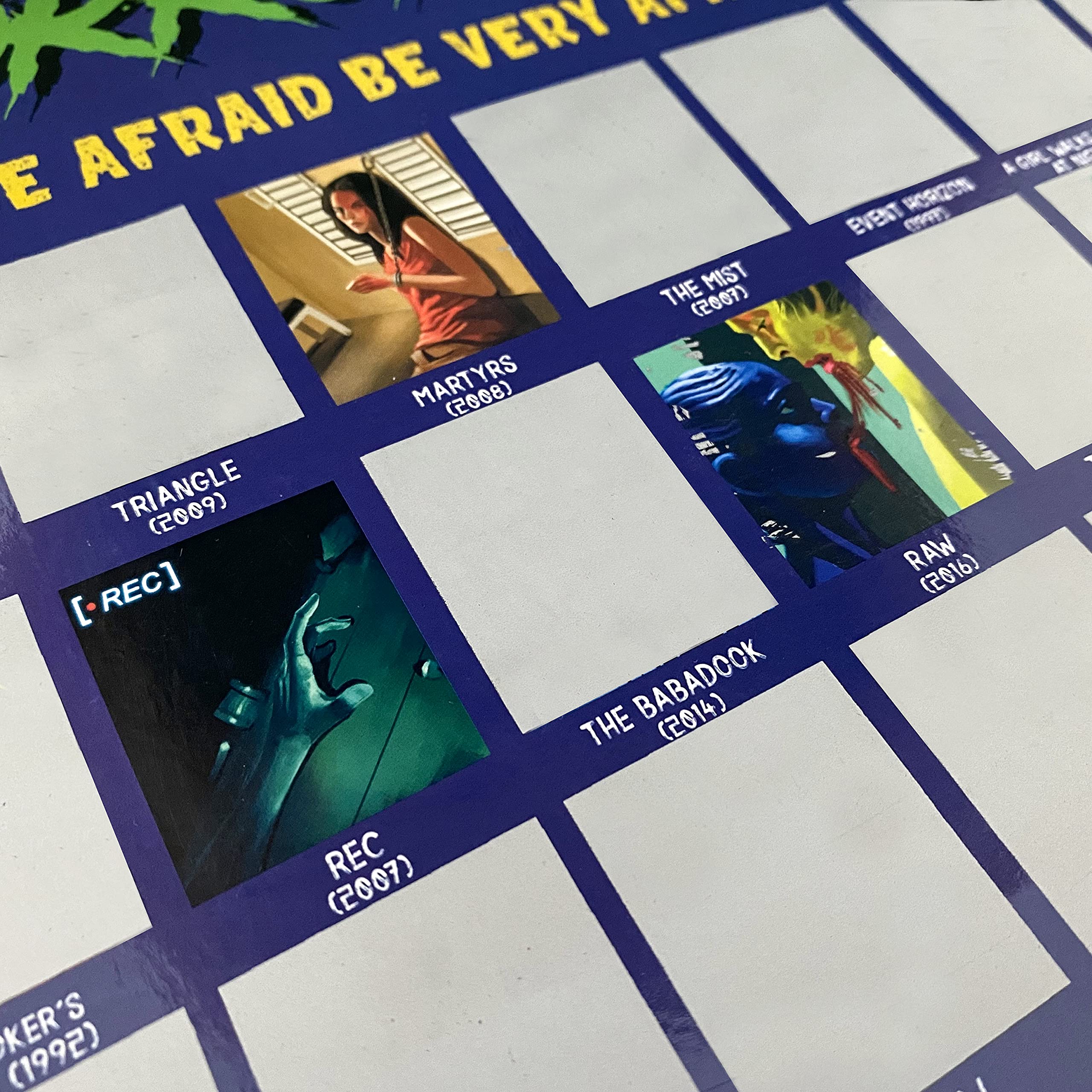 Scrachit 100 Horror Movie Scratch Off Poster - Realistic Hand Drawn ...