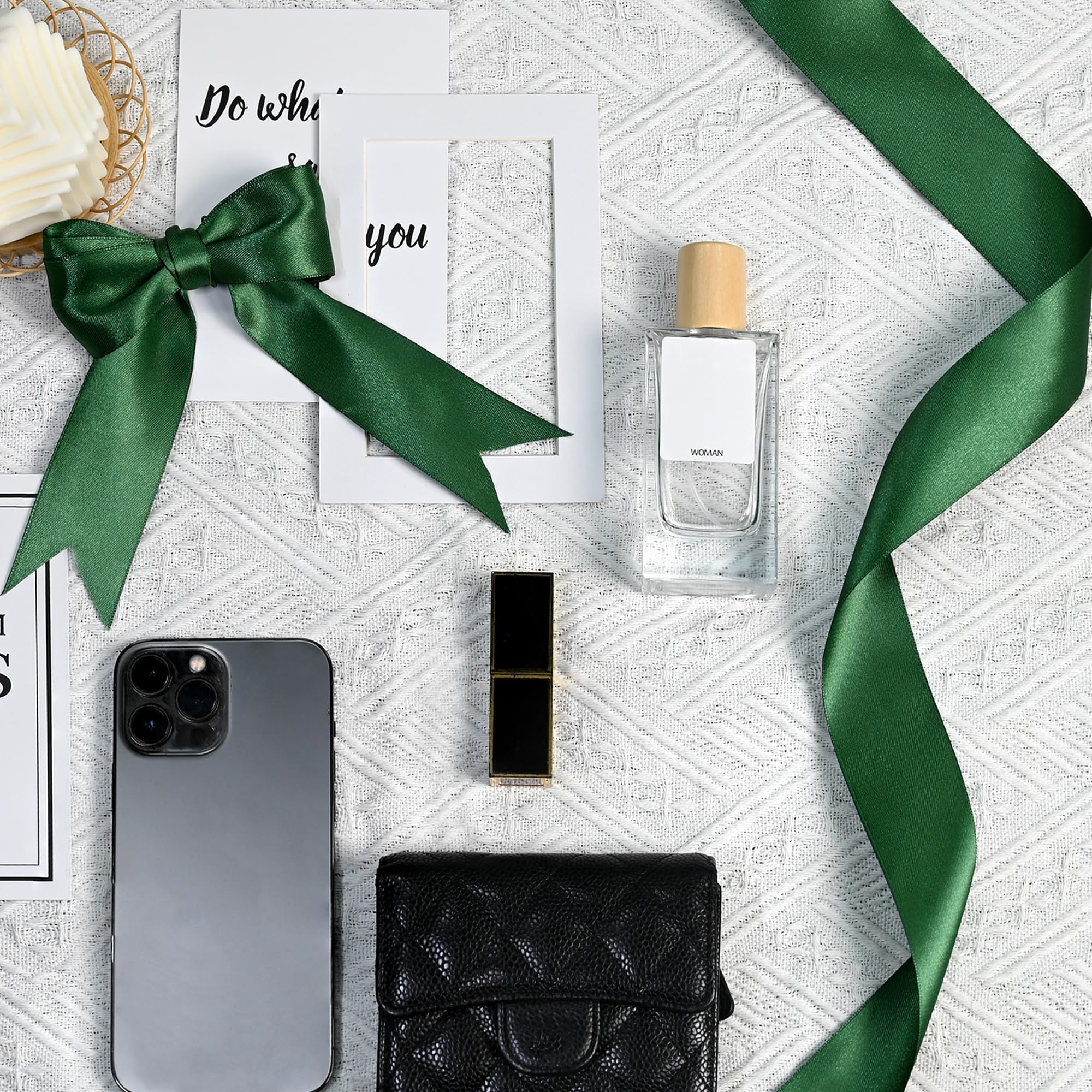 Snapklik.com : Double Face Forest Green Satin Ribbon 5/8 Inch X 50 ...