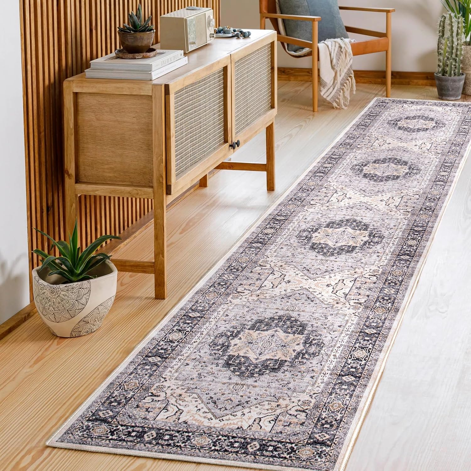 Amazon.de: Carvapet Waschbar Läufer Teppich 60x300cm rutschfest Lang ...