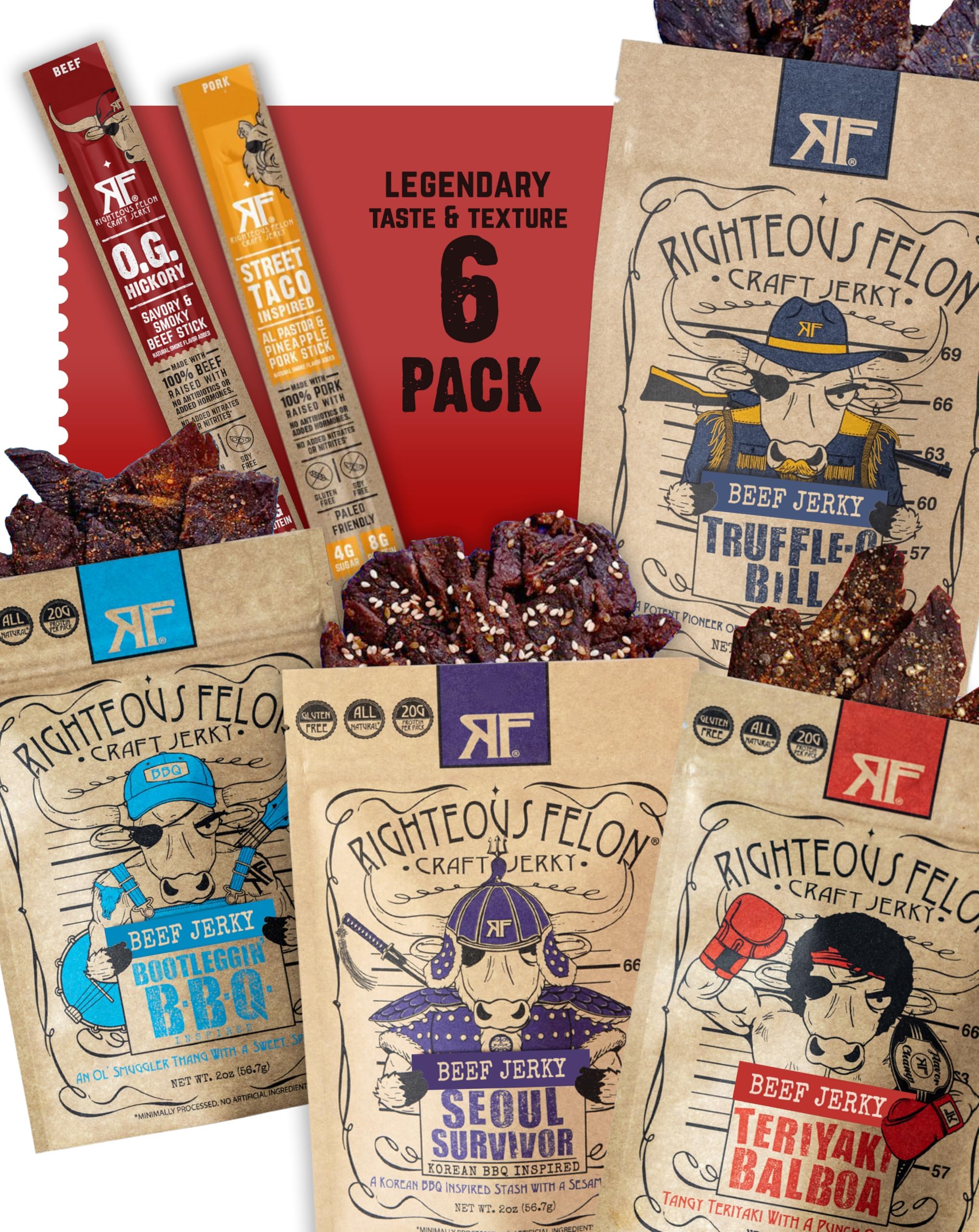 Amazon.com: Righteous Felon OG Hickory Beef Jerky : Grocery & Gourmet Food