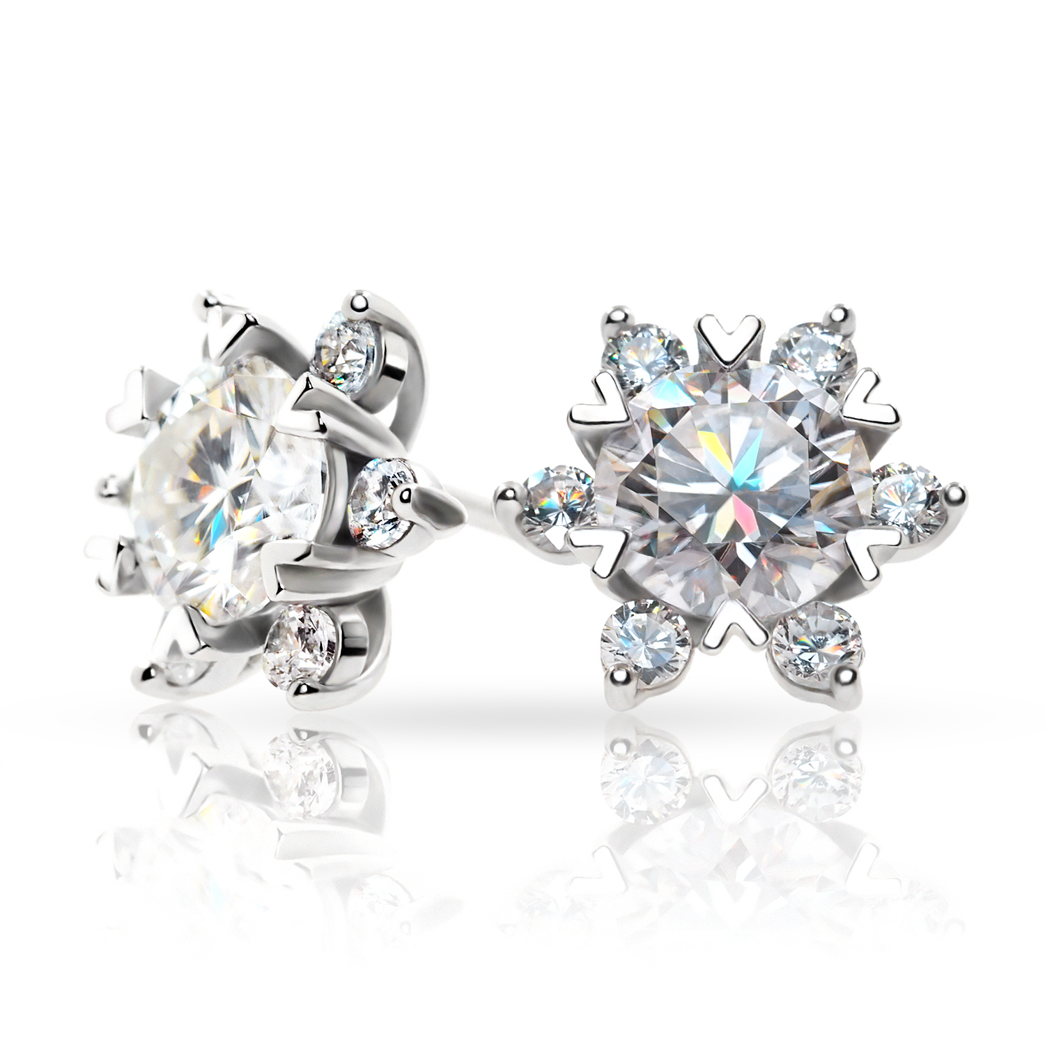 Watch GIGAJEWE WHITE EF color 1.2ct moissanite silver earring on Amazon ...