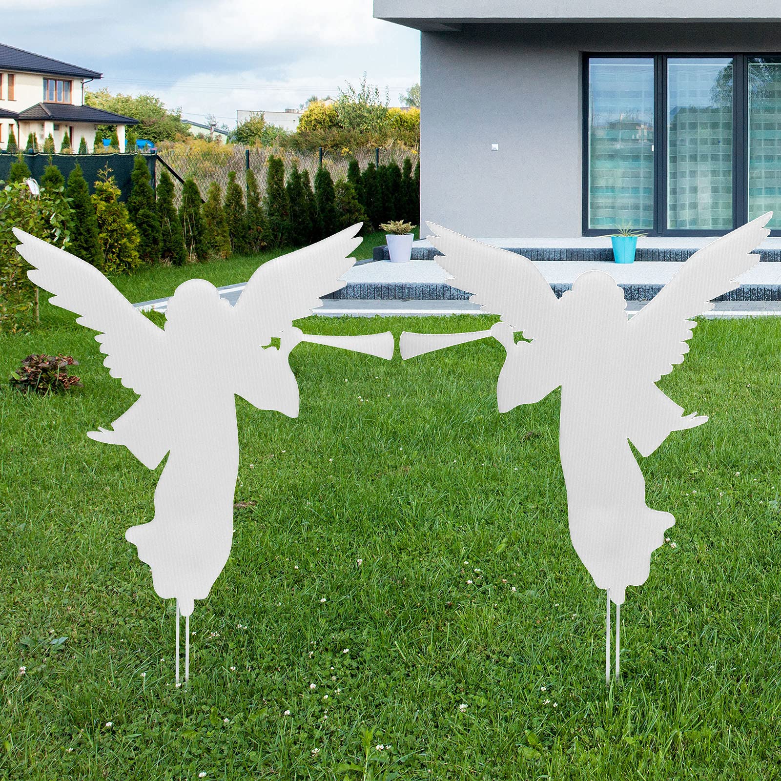 Amazon.com : Queekay 2 Pieces Christmas Outdoor Nativity Yard Decor ...