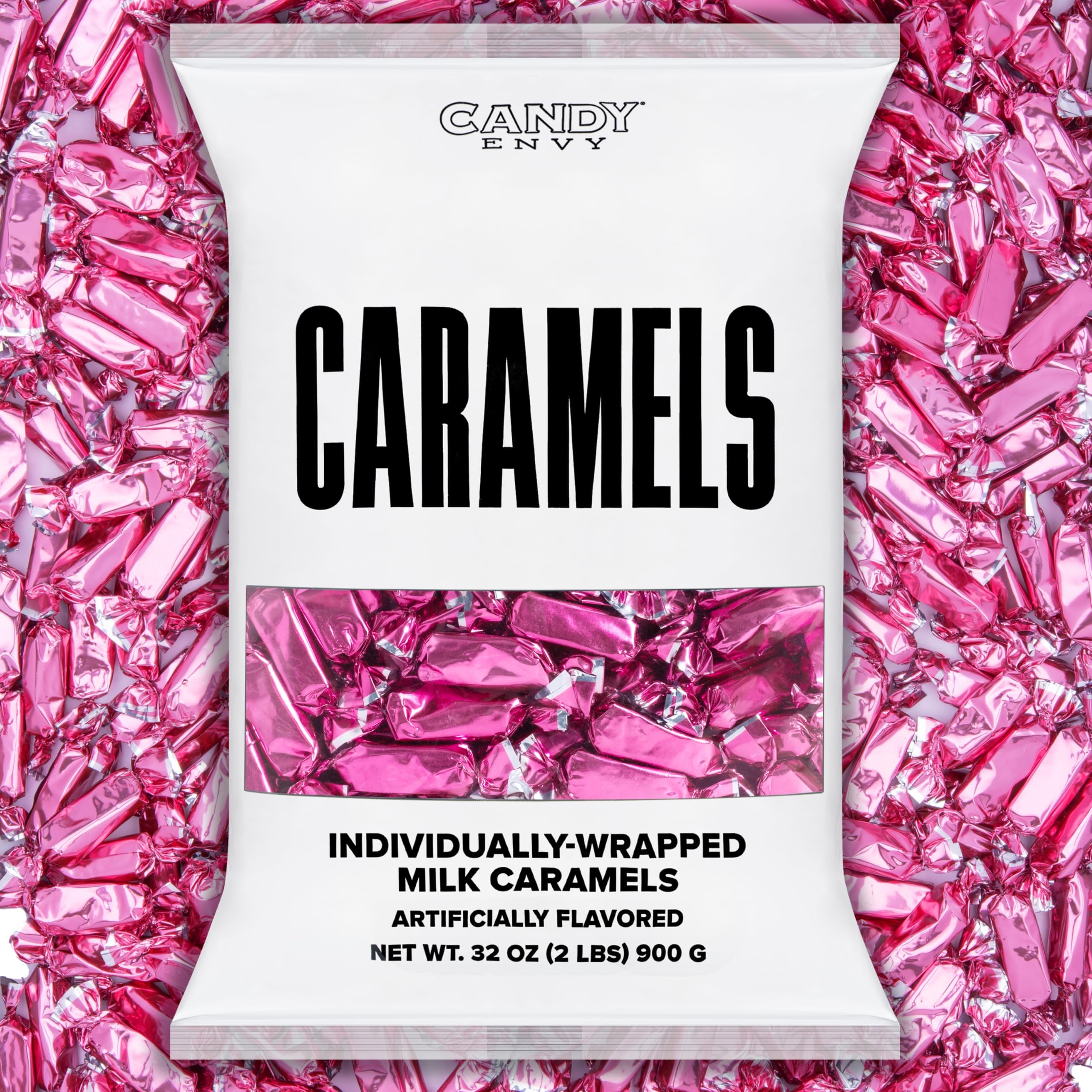 Amazon.com : Candy Envy - Individually Wrapped Caramels - Hot Pink ...