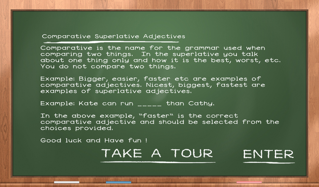 Comparative Superlative Adjectives For Kids - App on the Amazon Appstore