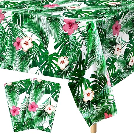 Amazon.com: 3 Pack Hawaiian Luau Tablecloths, Luau Decoration Aloha ...