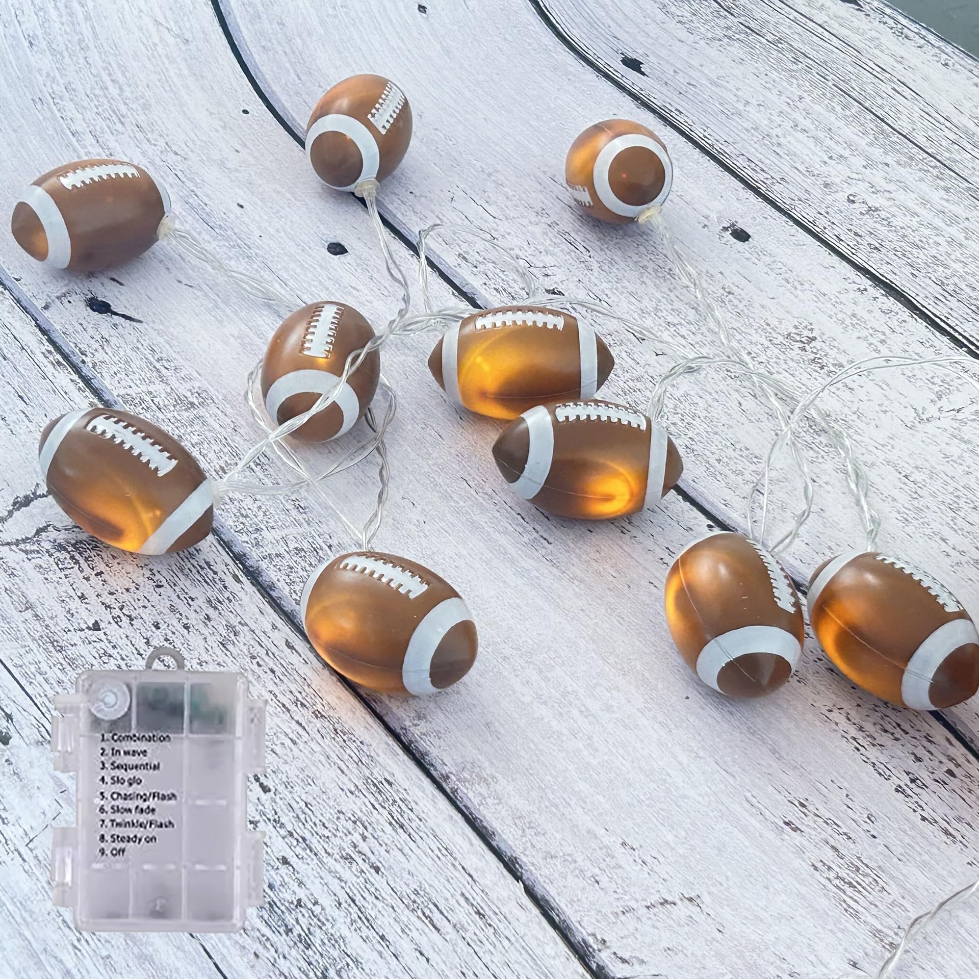 Amazon.com: YEAMAR Football Lights String 20 LED 14Ft Battery Powered ...