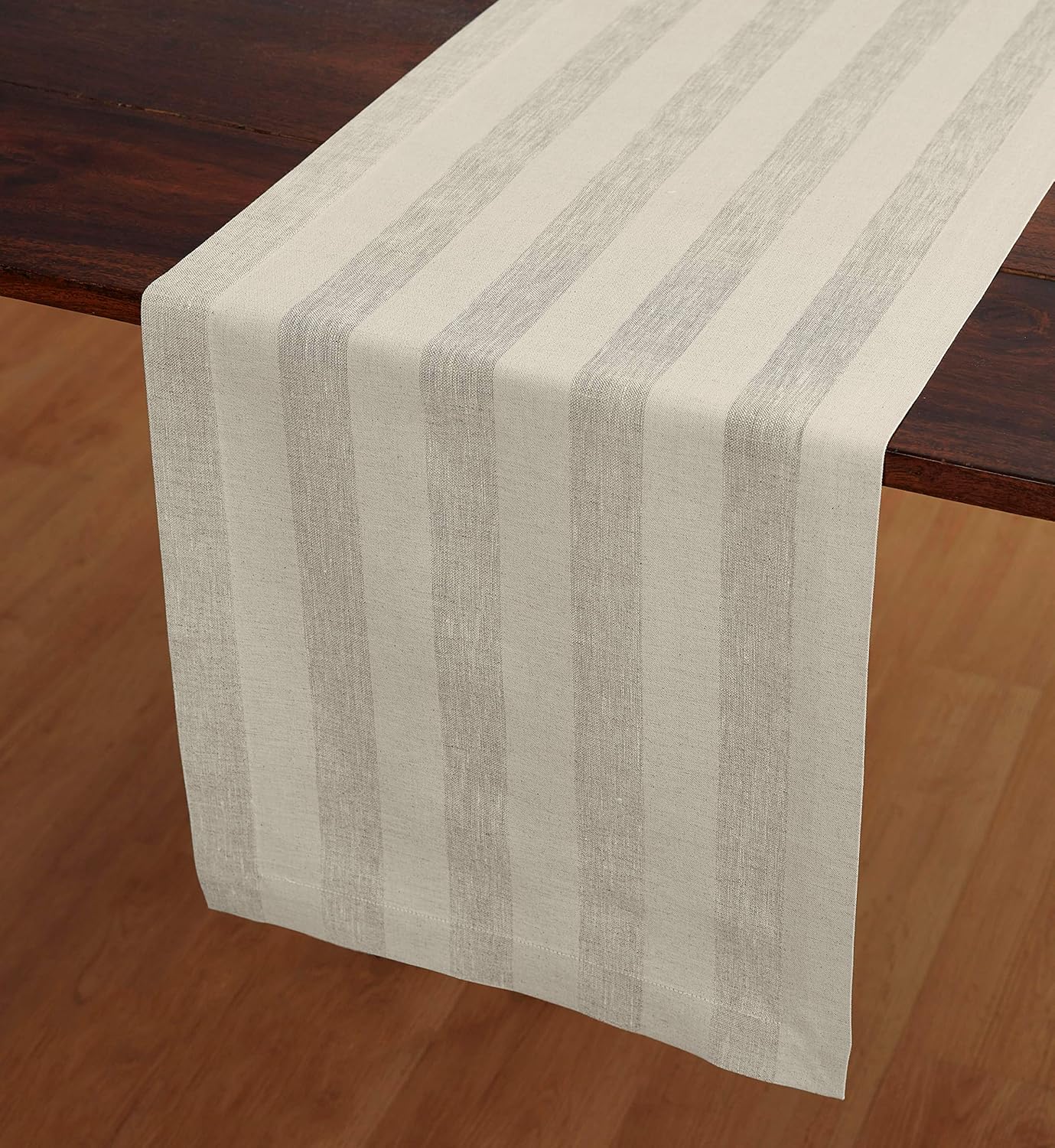 Amazon.com: Solino Home Linen Table Runner 60 Inch - Linen Cotton Doro ...