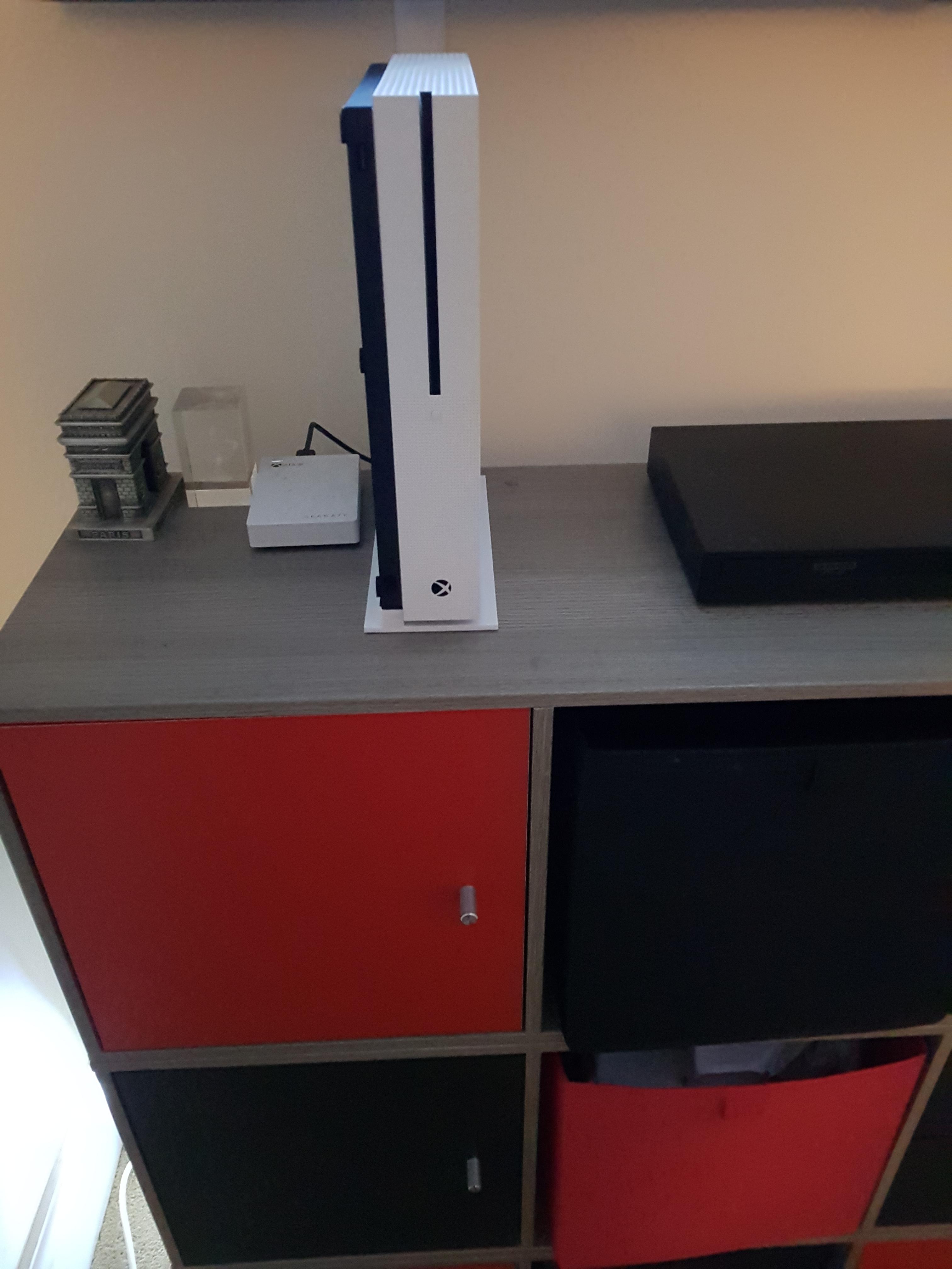 KlsyChry Vertical Stand For Xbox One S Console (White) : Amazon.co.uk ...