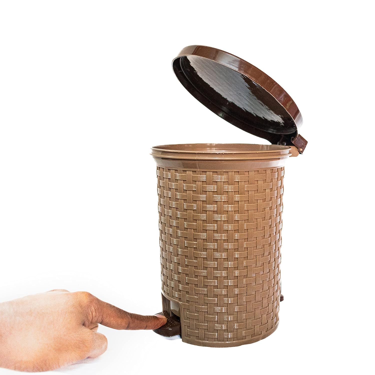 DECALEAST Stylish Mini table dustbin hygienic plastic | with lid 850 ml ...