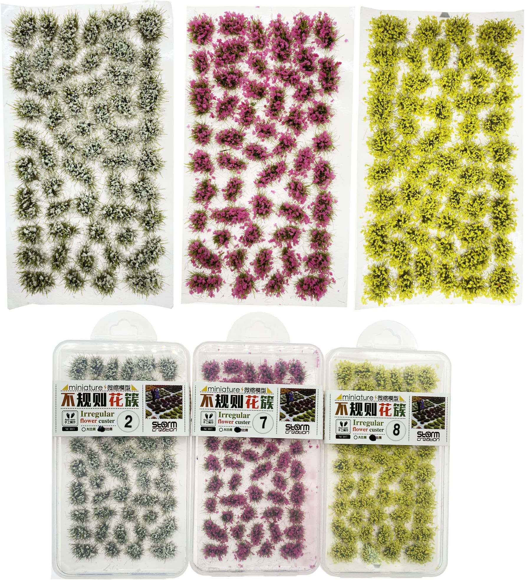 Amazon.com: Cayway 208 PCS Static Grass Tuft Model Grass Tufts Terrain ...