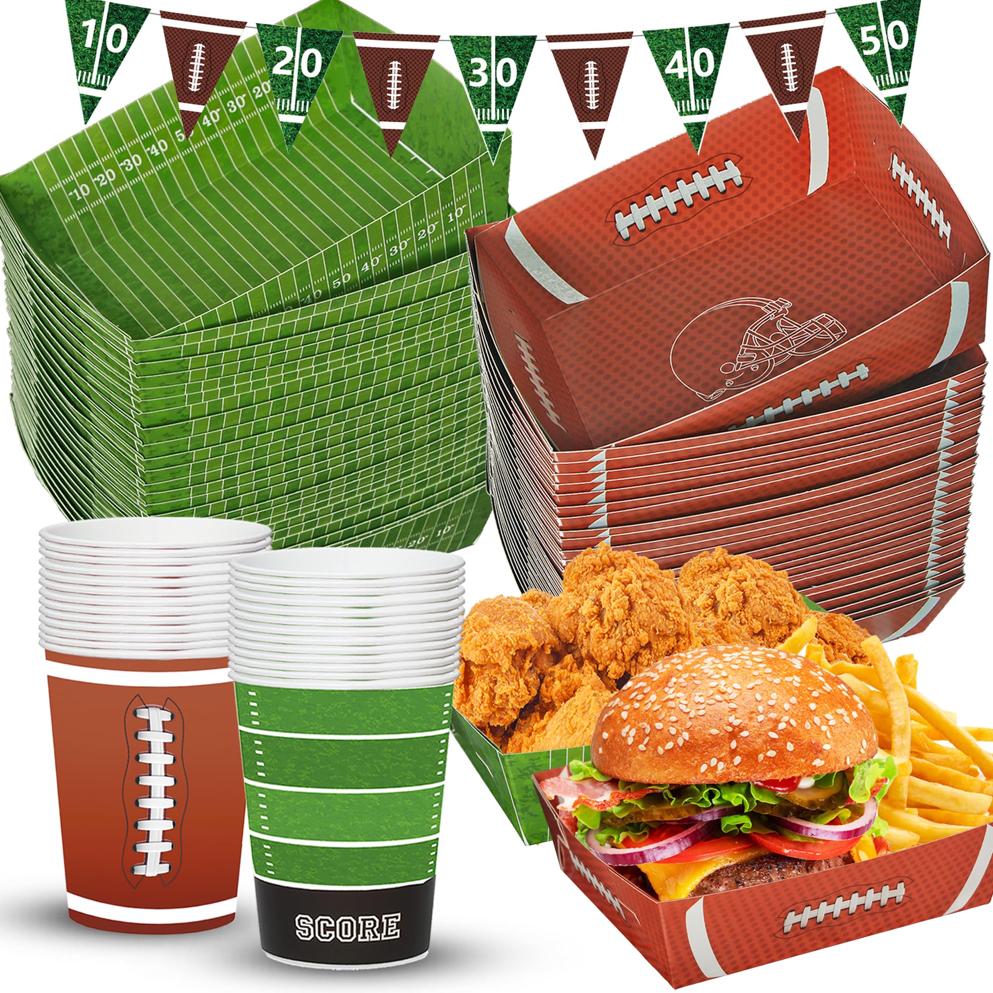 Football Snack Stadium 24 Set Football Party Bowls & Snack Cups ...