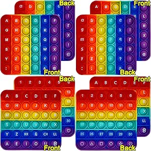 Amazon.com: Alphabet Pop Fidget Toy Letters ABC Numbers Learning and ...