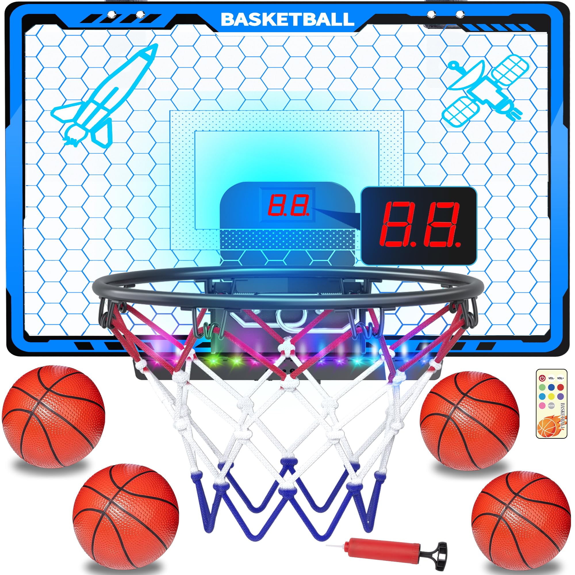 Amazon.com: Awsoo Basketball Hoop Indoor for Kids, Mini Basketball Hoop ...