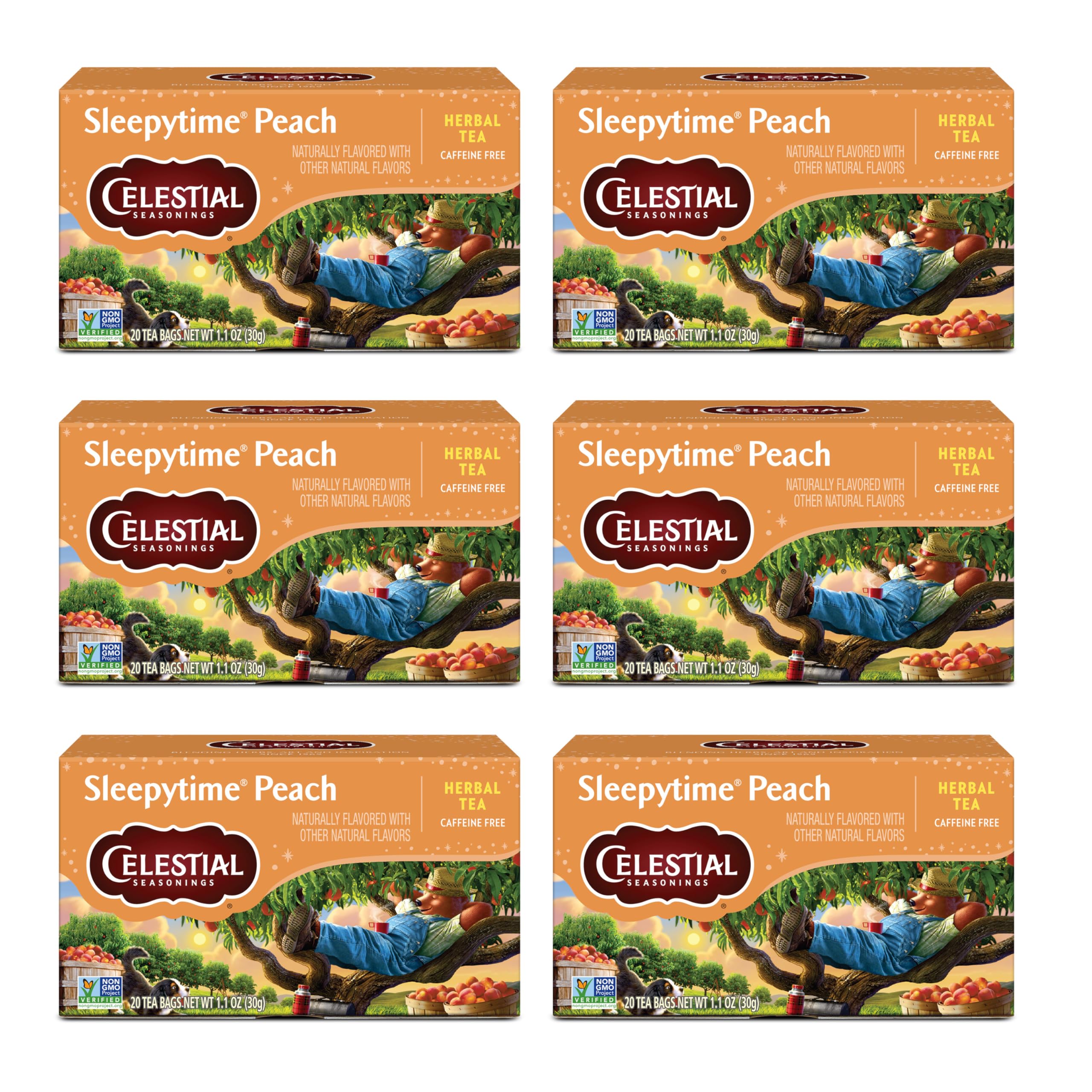 Amazon.com : Celestial Seasonings Sleepytime Herbal Tea, Peach ...