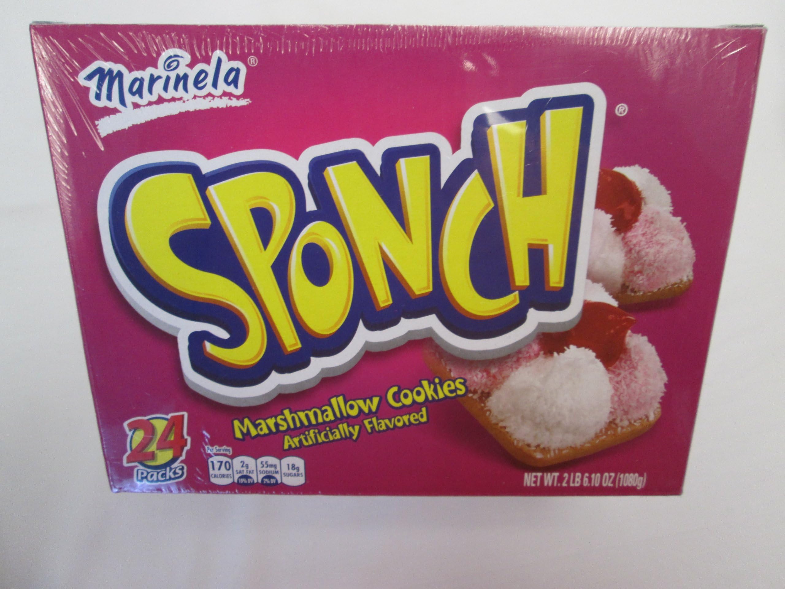 Amazon.com : Marinela Sponch Marshmallow Cookies, 4 packs per box ...