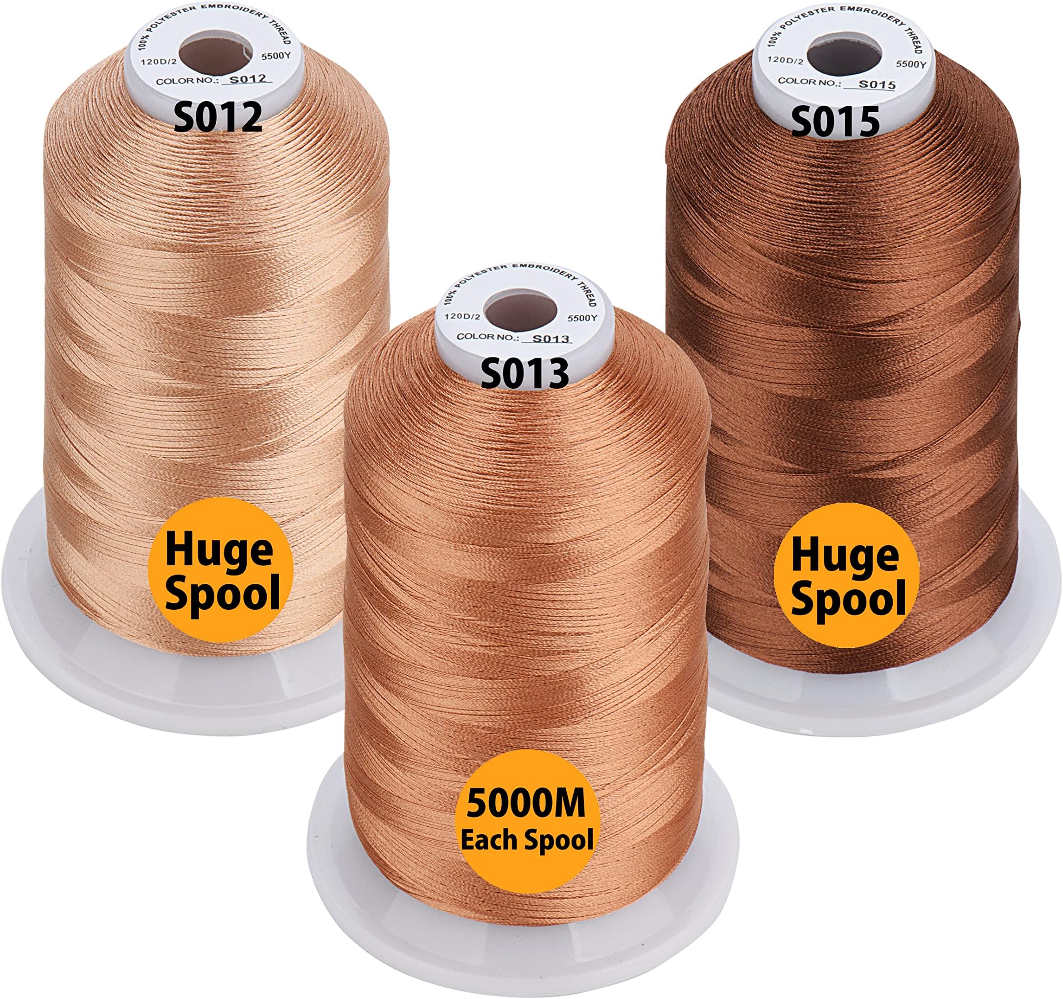 Amazon.com: Huge 5500yards Cone Spool Bobbin Thread White Machine ...