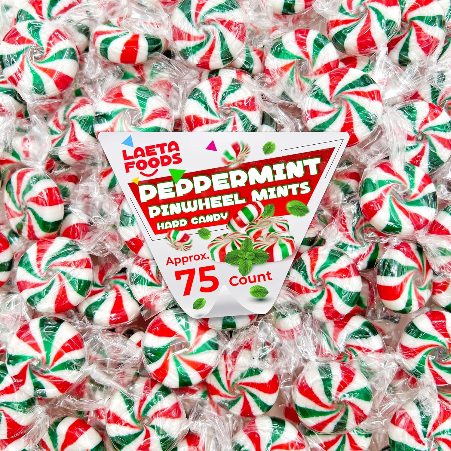 Amazon.com : Peppermint Starlight Mints |1 Pound Bag - Approx. 75 Count ...