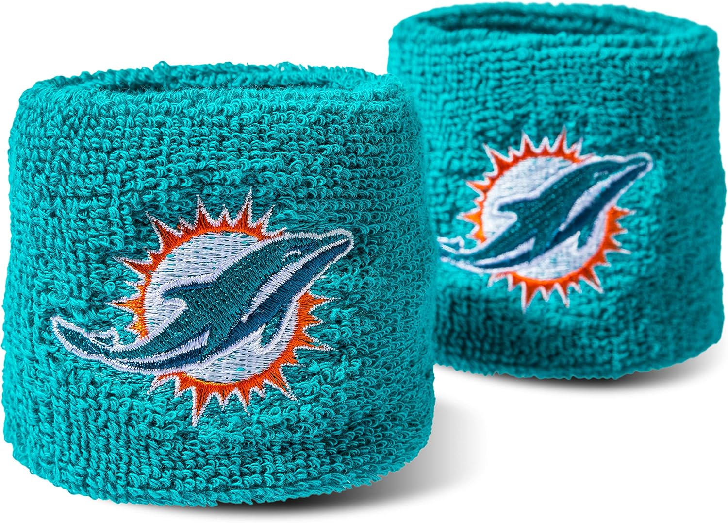 Franklin Sports NFL Miami Dolphins Wristbands - Youth NFL Team Logo ...