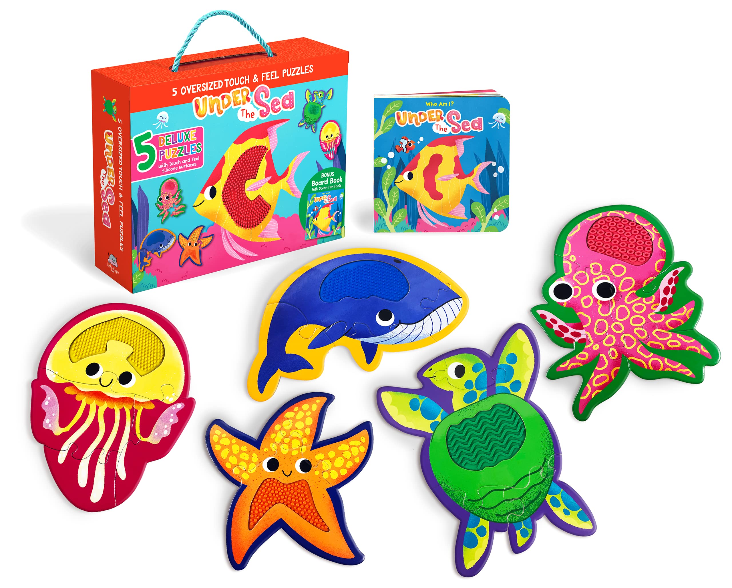 Under the Sea - Children's Touch and Feel Book and Puzzle Set : Little ...