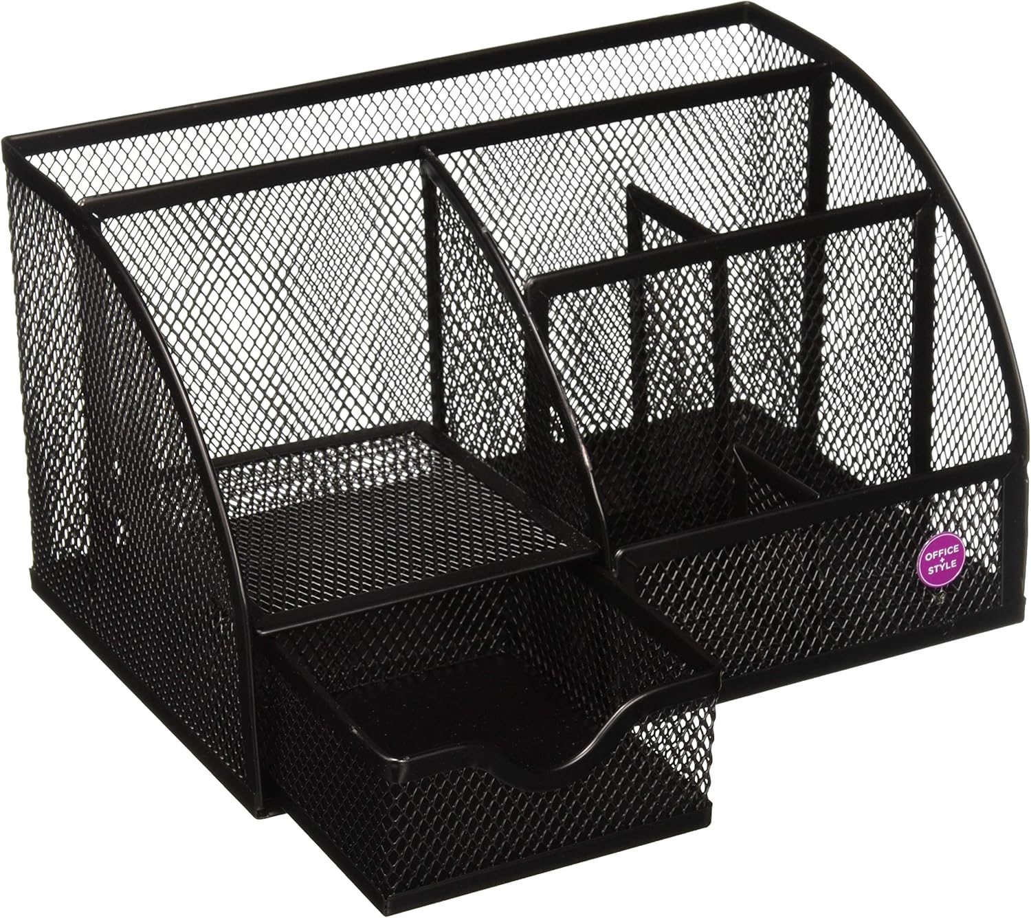 Amazon.com : Mesh Desk Organizer, 5 Compartments- White : Office Products