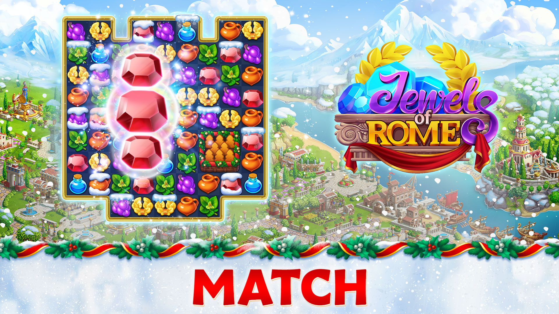 Jewels of Rome: Play Match 3 Game. Grow and Rebuild the Royal City ...