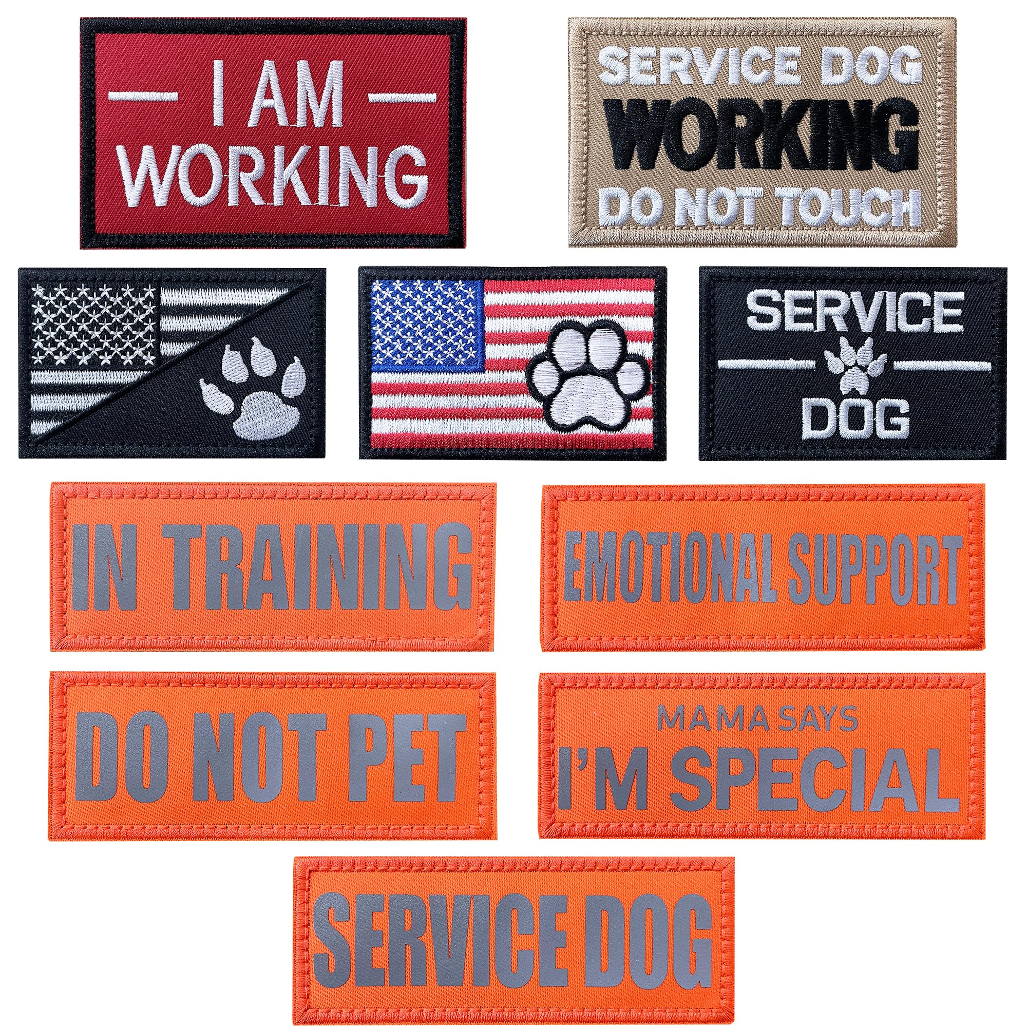 Amazon.com: J.CARP 10 Pieces Service Dog Patches Don't Pet in Training ...
