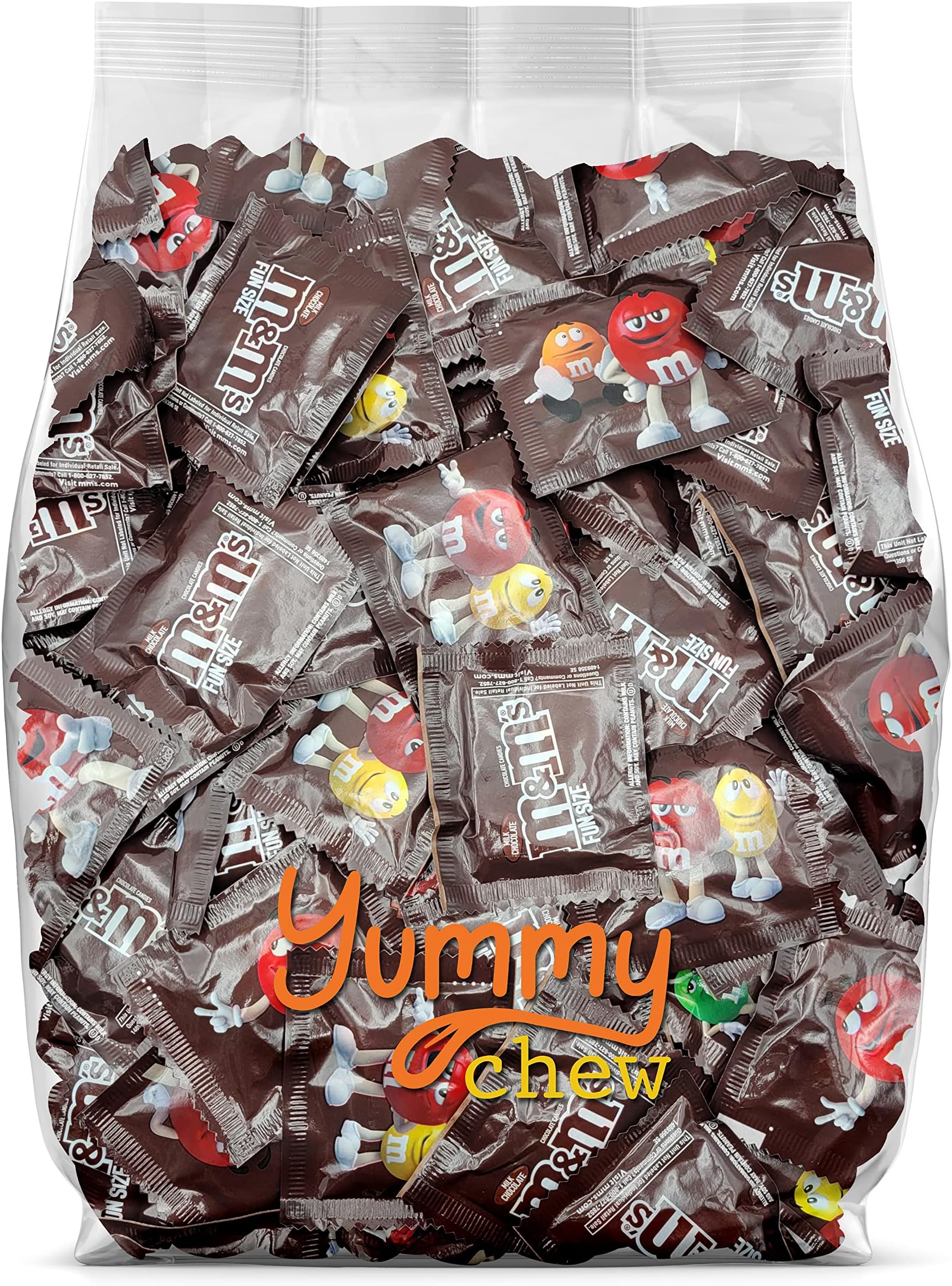 Amazon.com : Chocolate Candy Bar Fun Size, 50 Pieces (M&M's Fun Size ...