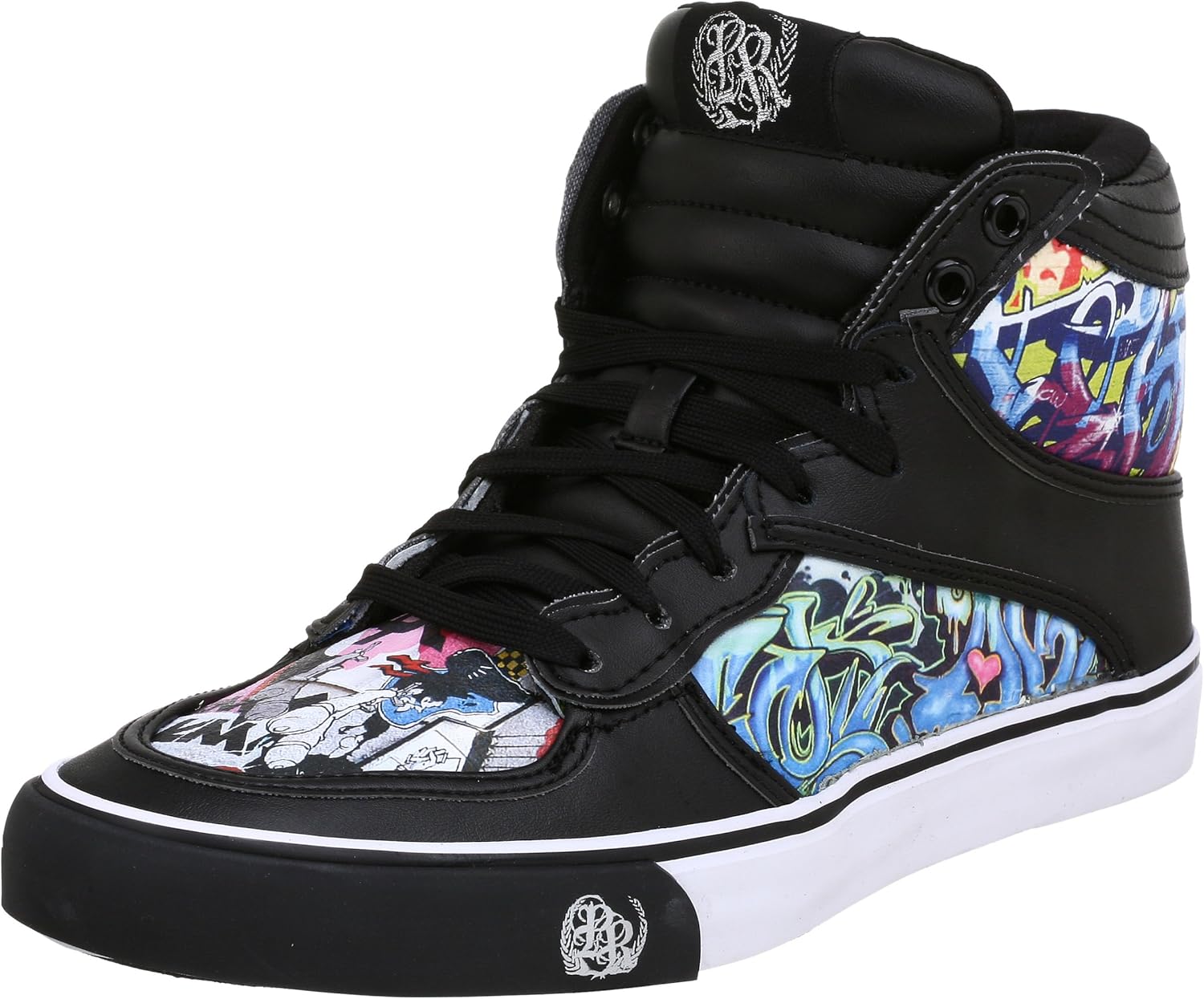 Amazon.com | Punkrose Men's G-Funk Graffiti Sneaker,Black,7 M US | Shoes