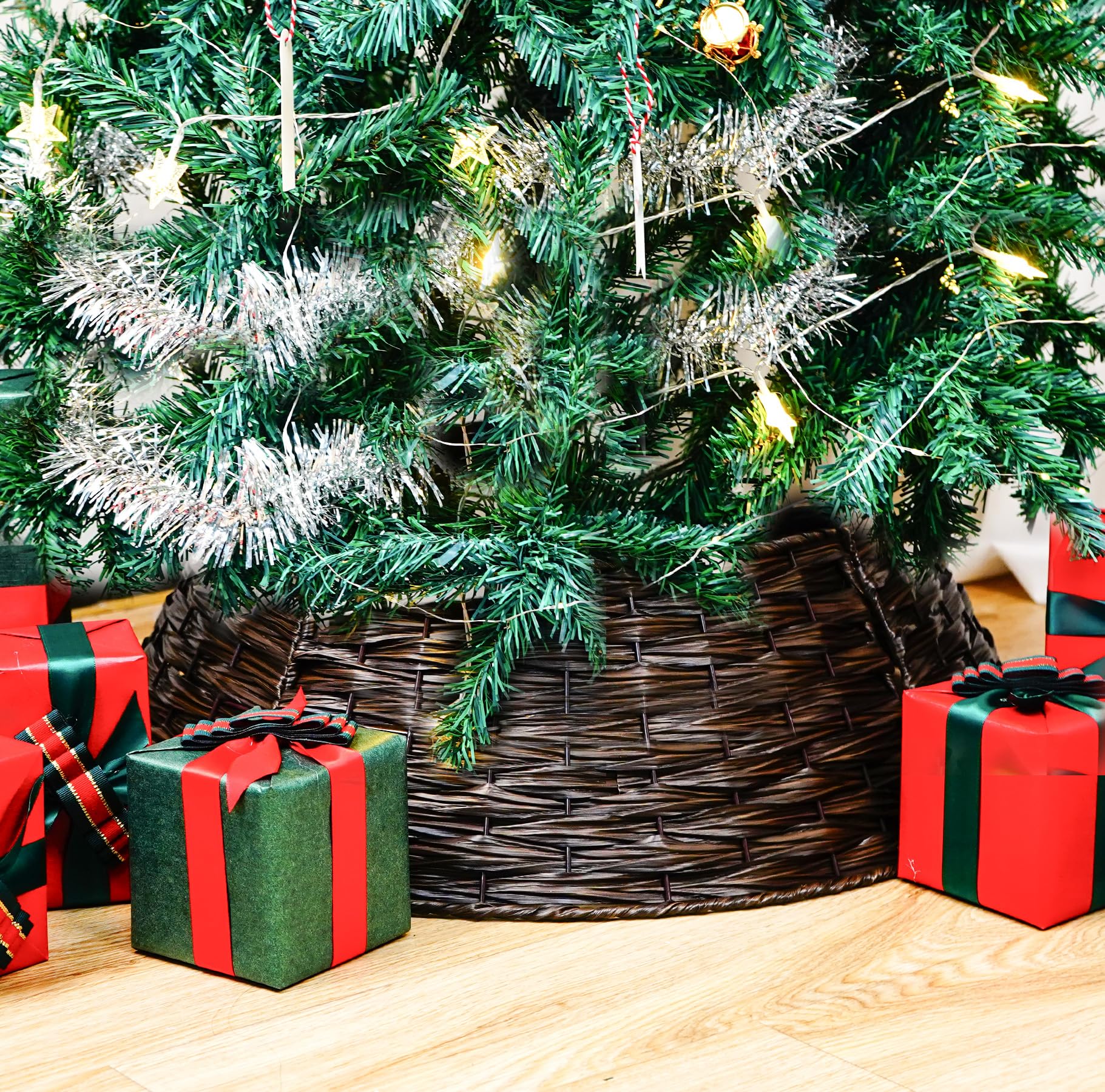 Amazon.com: Cozi Christmas Tree Collar Metal Christmas Tree Base Collar ...